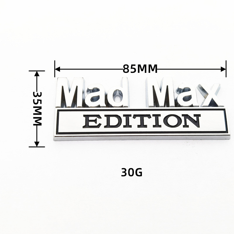 Car Modification Label MAD MAX Fender Label EDITION Body Sticker Rear ...