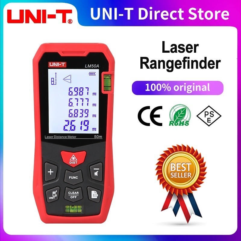 UNI-T LM50A LM70A LM100A LM120A Mini Laser Distance Meter Handheld Infrared Outdoor Room ...