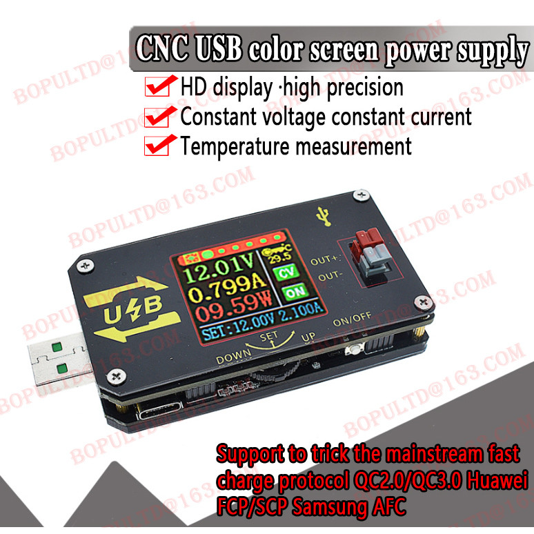 Digital USB DC DC Converter CC CV 0.6-30V 5V 9V 12V 24V 2A 15W Power ...