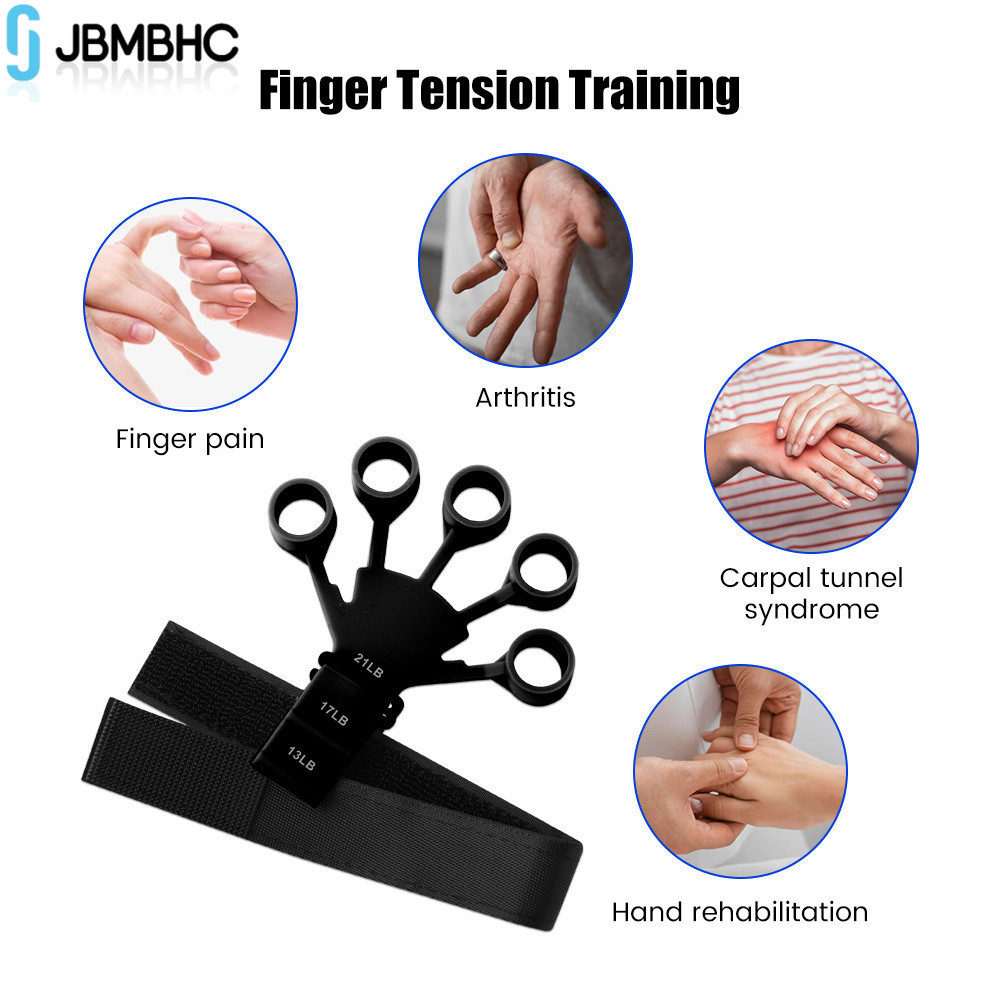 JBMBHC 5 finger silicone finger trainer Finger Intensifier Grip ...