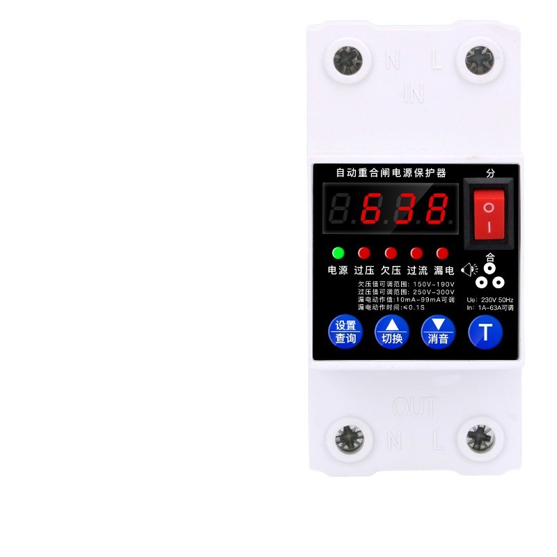 Automatic reclosing 220v leakage protector self-compound overvoltage ...