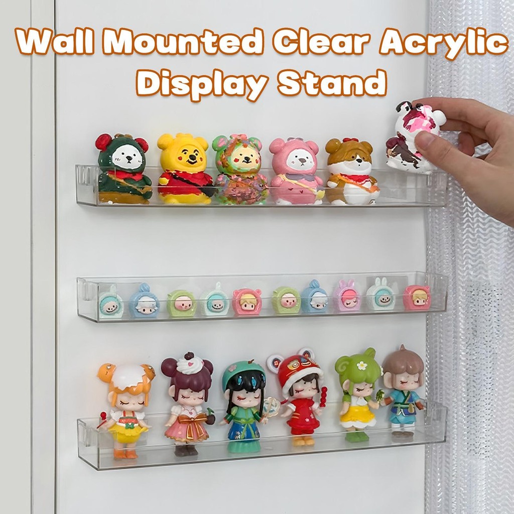 Wall Mounted Acrylic Display Stand Clear Acrylic Shelves Floating ...