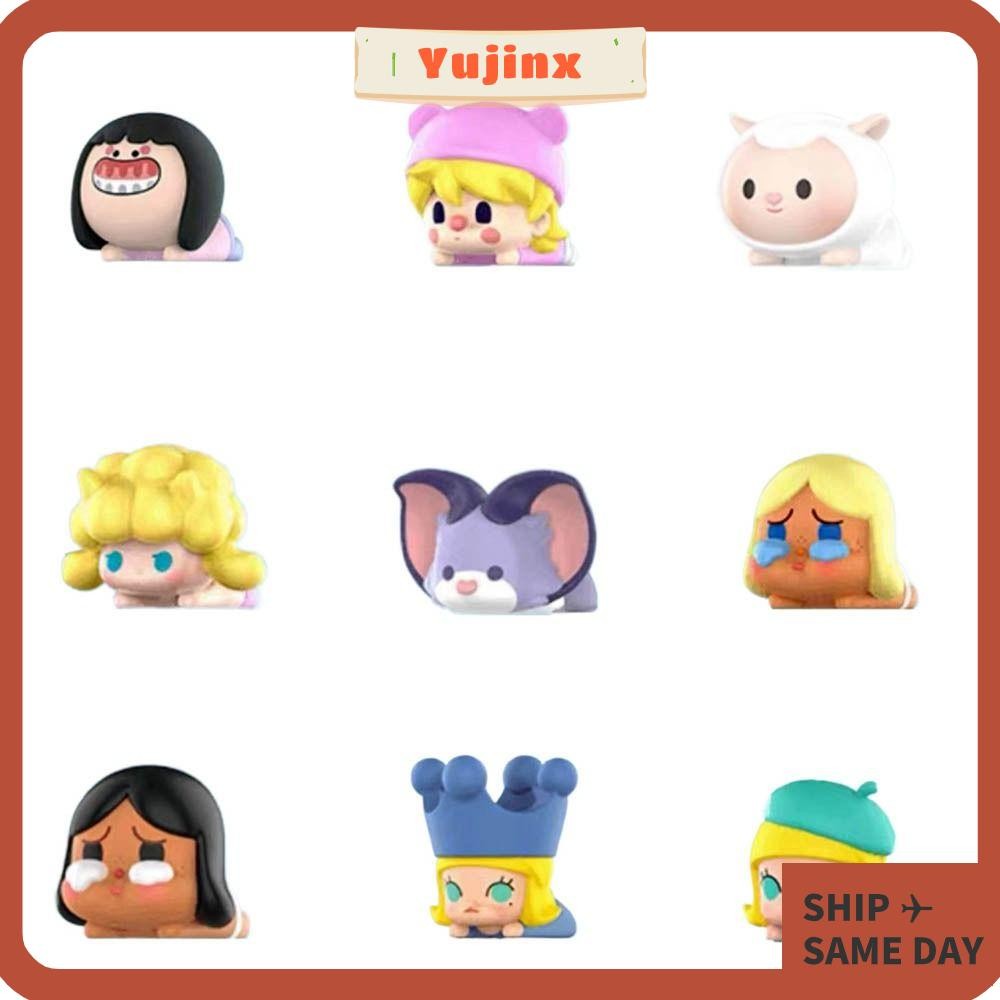 YUJINX Box, MOLLY Labubu CRYBABY POPMART Pop Bean Anime Cartoon Figure ...