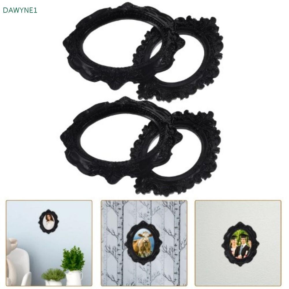 DWAYNE1 Vintage Picture Frame, Black Resin Craft Resin Frame Miniatures ...