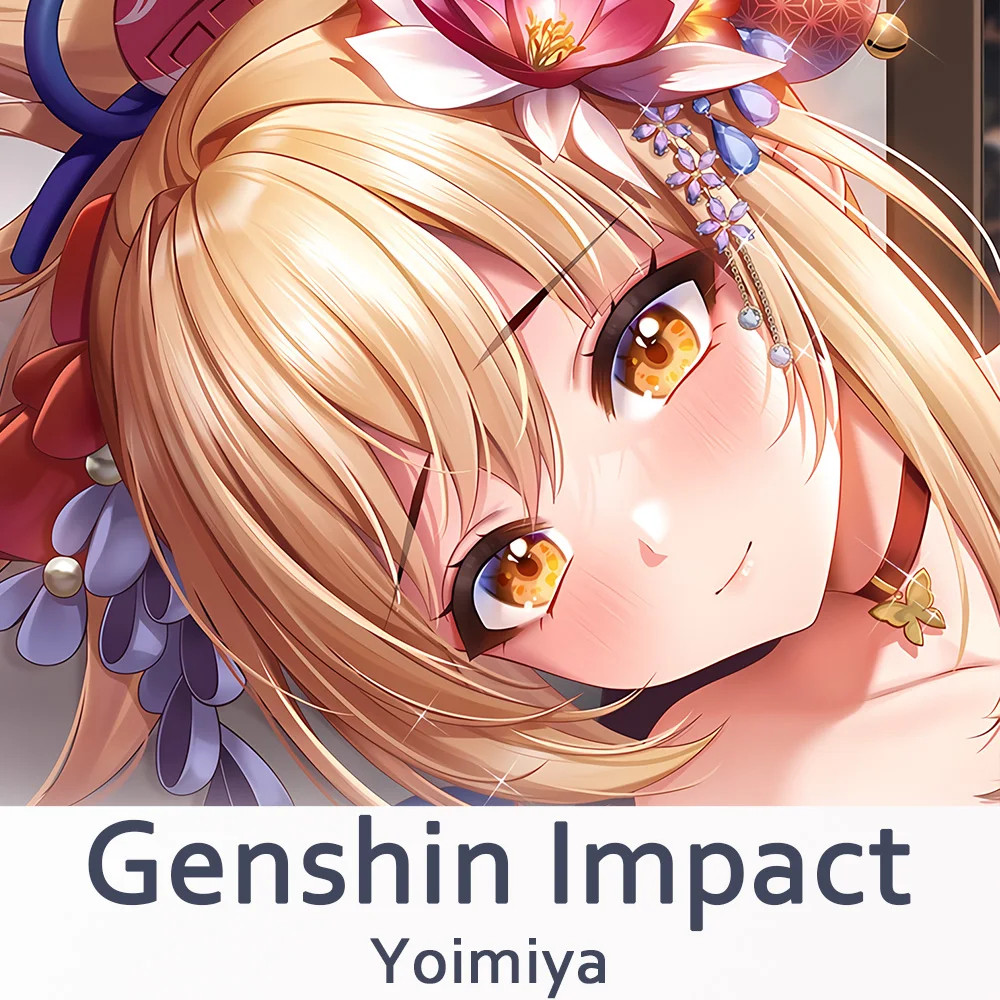 Genshin Impact Yoimiya Dakimakura 2WAY Cozy Pillow Cover Game Anime ...