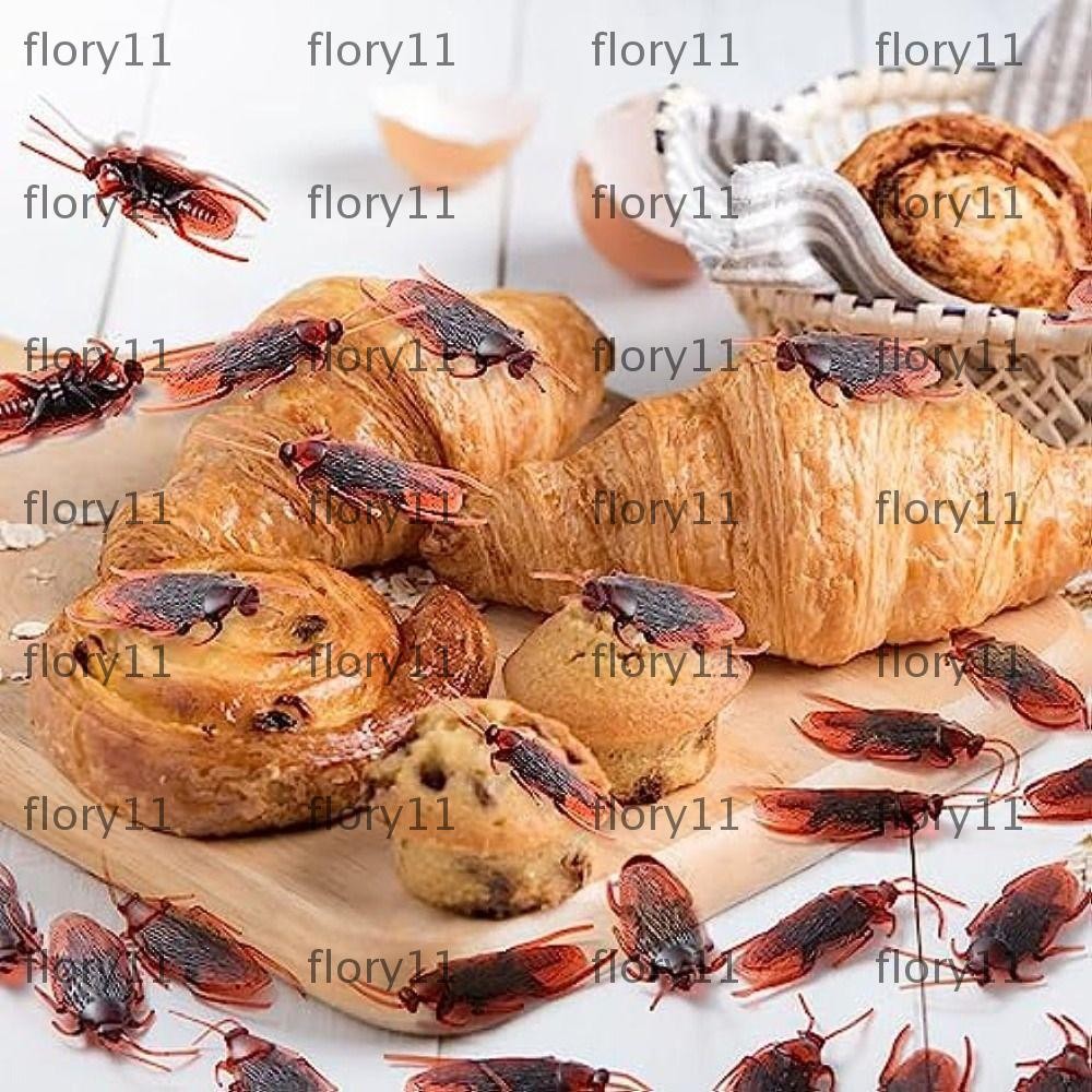 FLORY11 20Pcs Simulation Cockroach, Rubber Scorpion Soft Fake Cockroach ...
