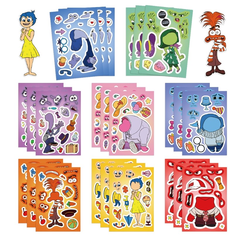 Inside Out 2 Cartoon stickers, mobile phone, laptop, luggage decoration ...