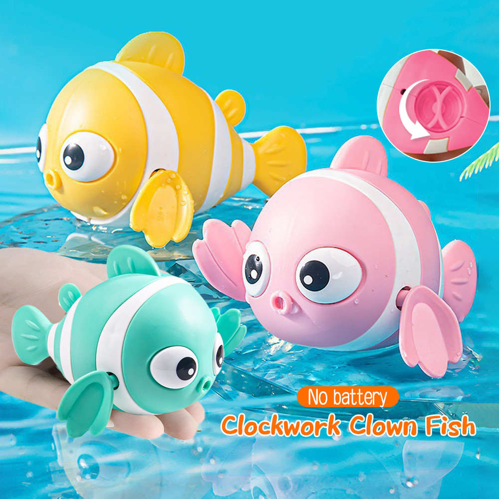 Lakoe Clockwork Clown Fish Bath Toys Moving Toy Funny Swimming Carp ...