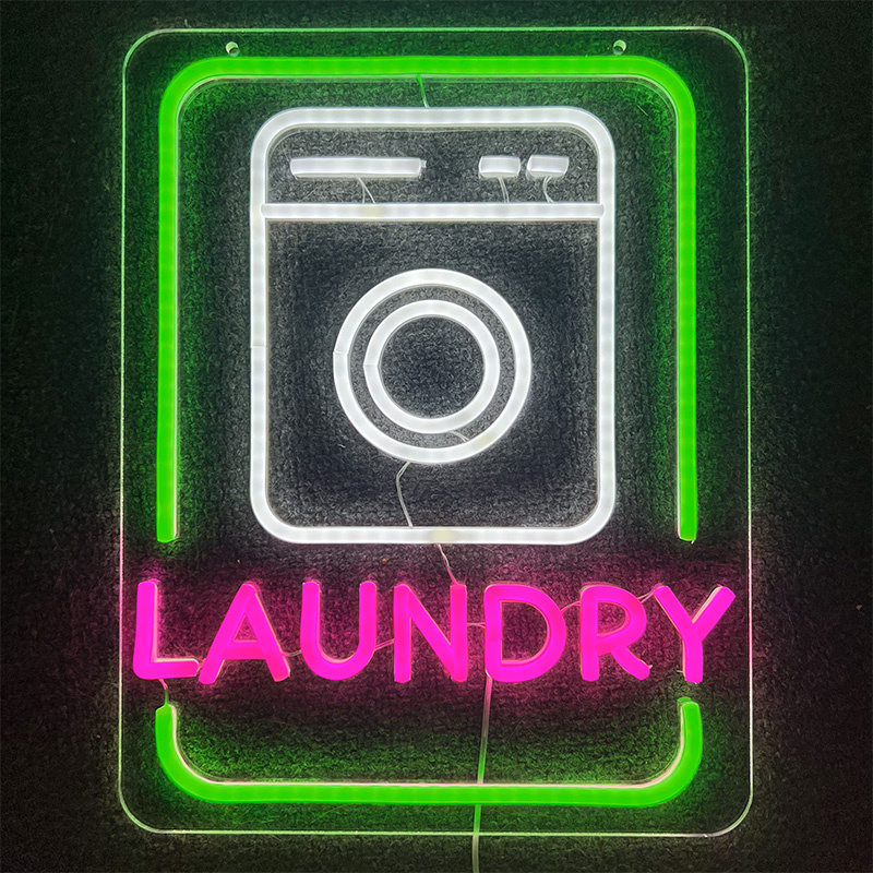 UNOLUX Laundry Signage Light USB Night Light Rainbow Neon Lights for ...