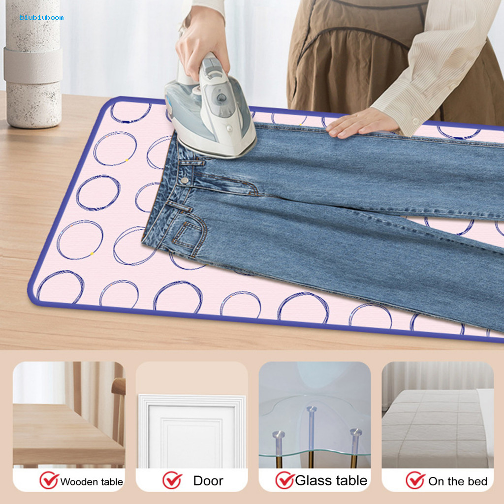 BIU_ Small Space Ironing Mat Travel Ironing Mat Foldable Heat-resistant ...
