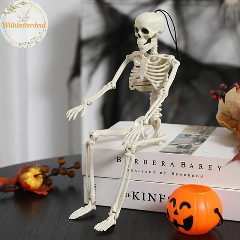 Withbetter Skeleton Halloween Decorations 40cm Posable Funny Lifelike ...