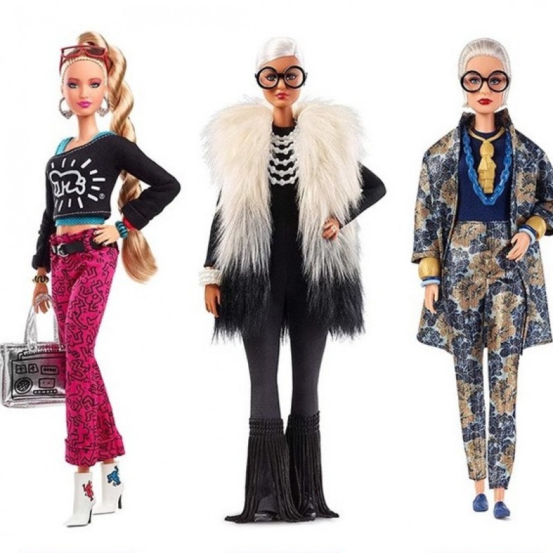 Ready Straw Barbie Artist Keith Harlem & Iris-Apfel Gold Label ...
