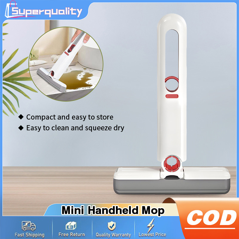 Mini Handheld Mop Portable Cleaning Mop Bathroom Car Window Glass ...