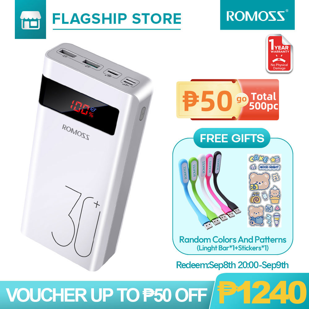 Romoss Sense 8P Plus / Sense 8PF 30000mAh Powerbank Fast Charging PD20W ...