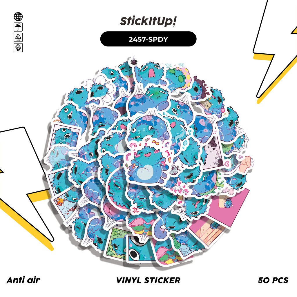 50 Pcs Sticker PACK FUNNY CHARACTER CUTE BLUE SPIDEY Sticker PACK 01 ...