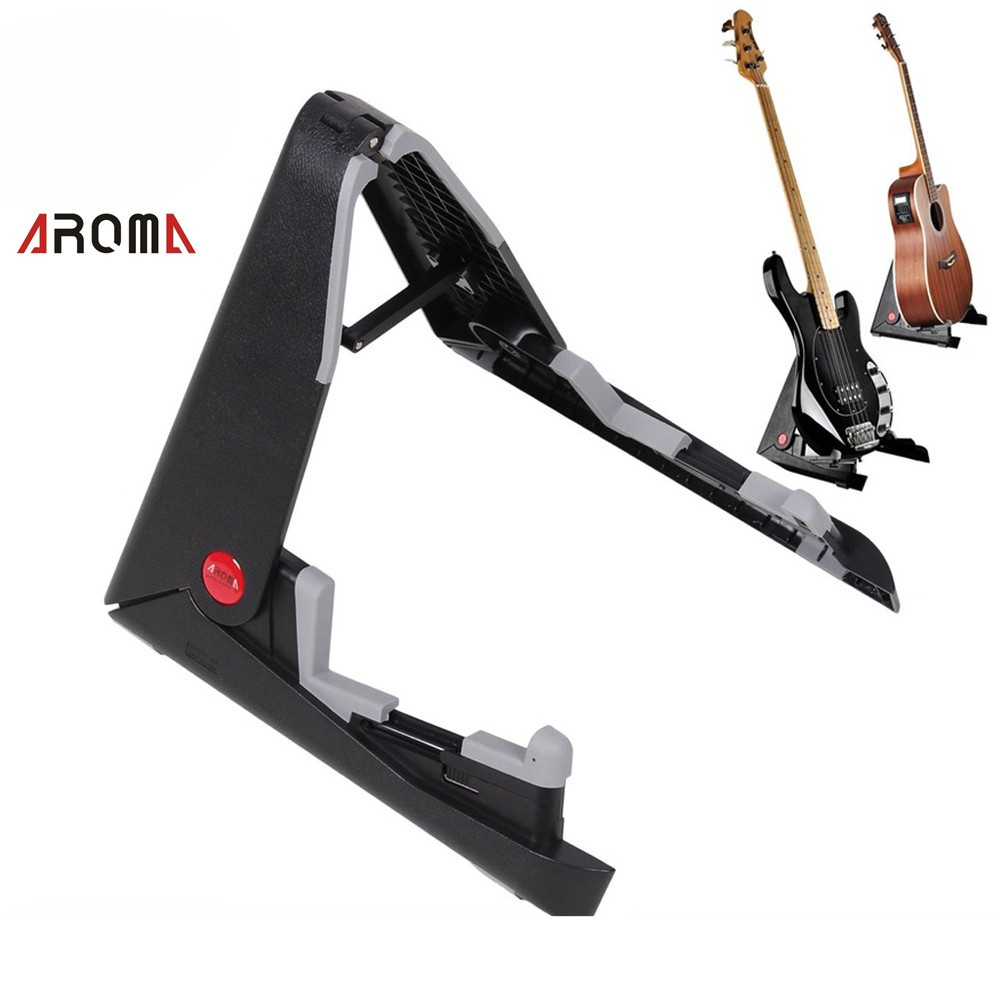 AROMA AGS-01 Foldable Guitar Stand A Frame Folding Universal For Guitar Bass Violin | Shopee ...