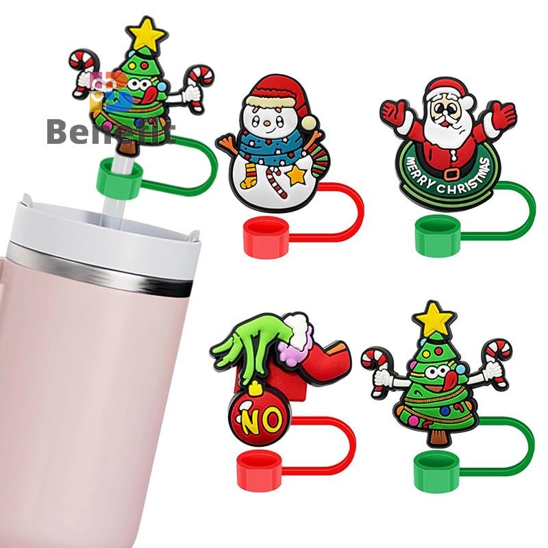 Benefit> 4Pcs Christmas Straw Covers Cap For Stanley Cup 10mm Christmas ...
