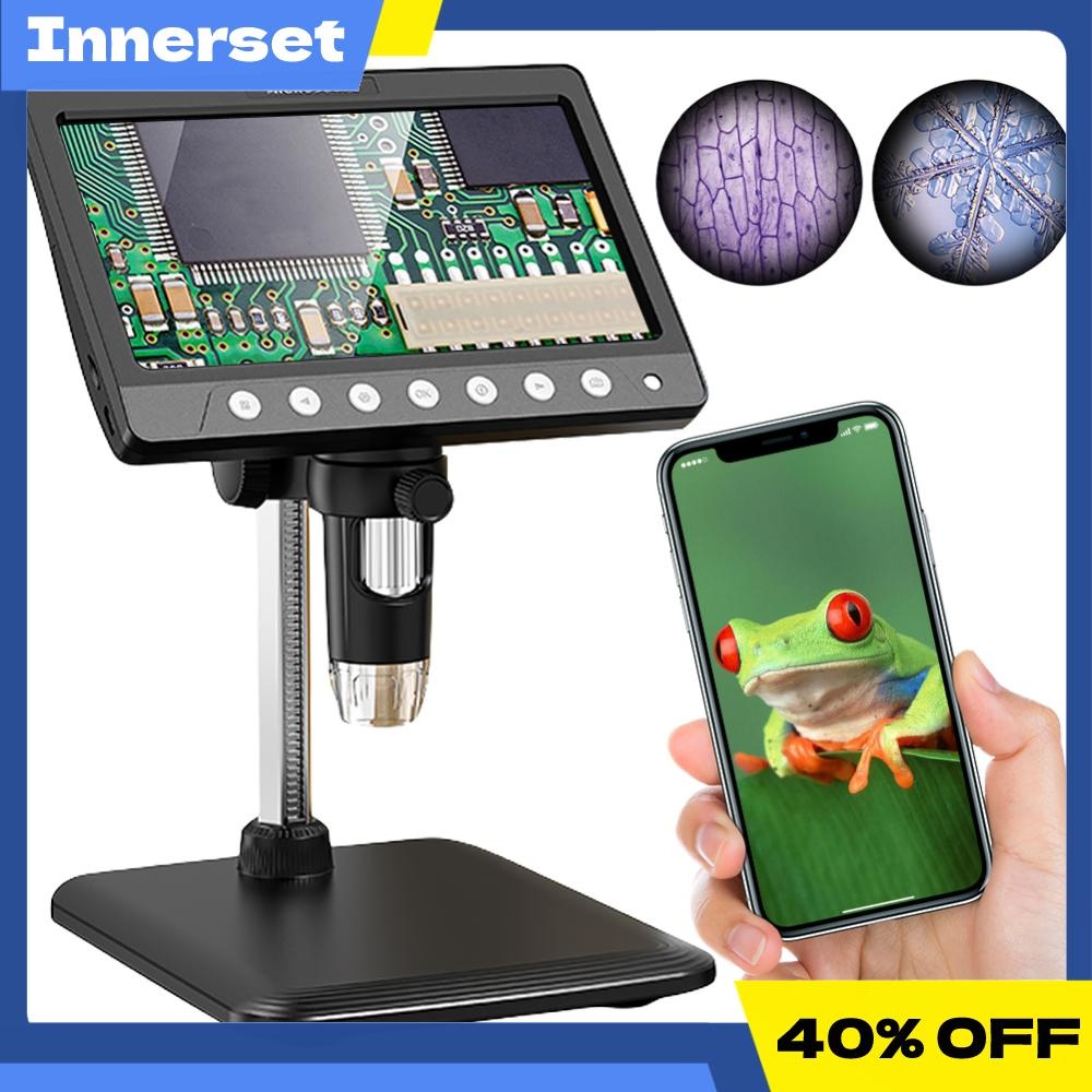 7 Inch IPS Digital Microscope 5MP HD Lens Soldering Microscope 8LED ...