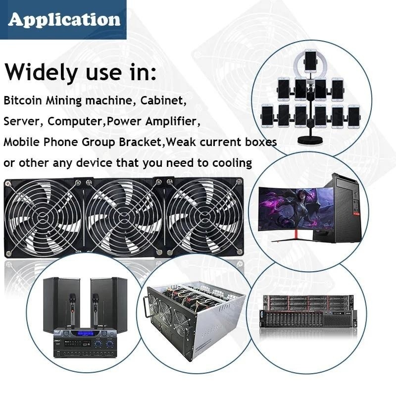 2600RPM USB Router Fan Wifi Modem Cooling Rack Router Cool 120CM Wire ...