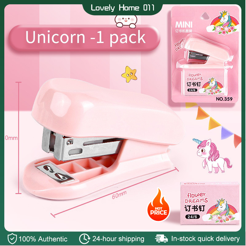 Mini Cute Stapler Small Portable Staplers Various Color Children School ...