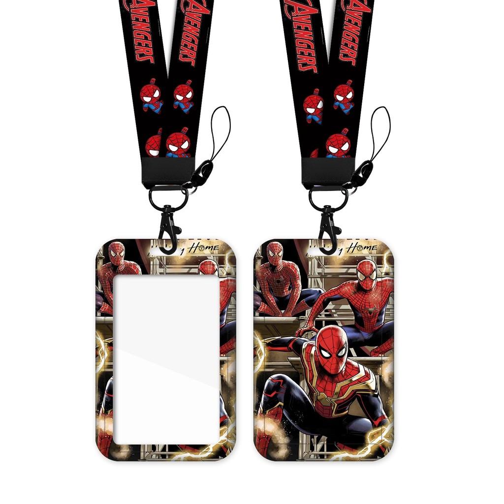 Cute cartoon Spider Man work ID student ID card holder hanging rope ...