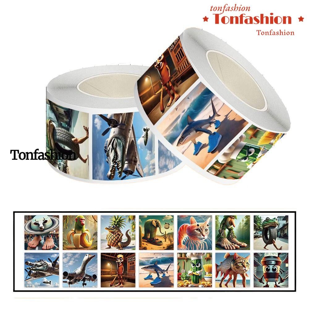 TONFASHION 500Pcs/Roll Tralalero Tralala Stickers, Italian Style ...