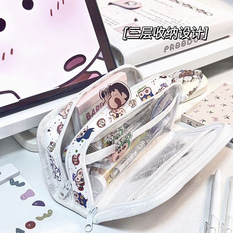 Loss Processing Triangle Cute Storage Bag Crayon Shin-Chan Pencil Case ...