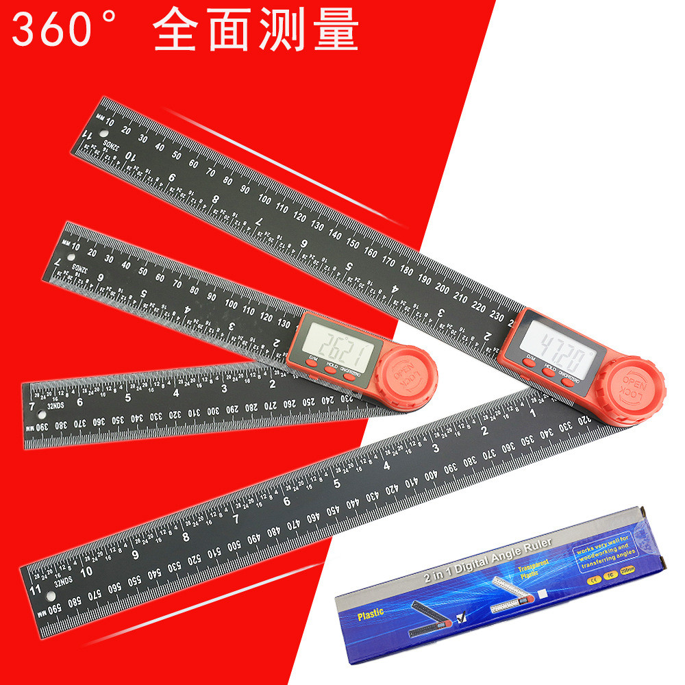 HUOTO 2-in-1 Digital Protractor Angle Finder Woodworking Square ...