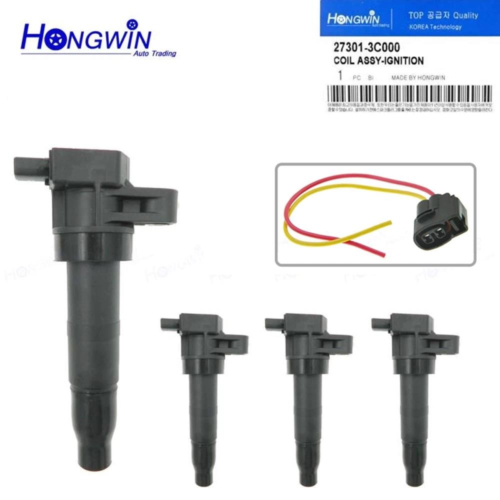 4PCS 27301-3C000 Ignition Coil For Hyundai Kia 2.4L3.3L 3.5L 3.8L 2006 ...