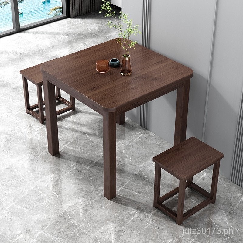 Art Home Square Table Dining Table Bamboo Square Table Small Apartment ...