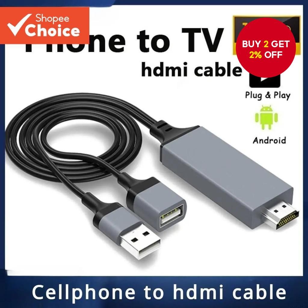 [Shopee Choice] 1.8M Phone To TV Cable HDMI To Cellphone Cable Plug ...