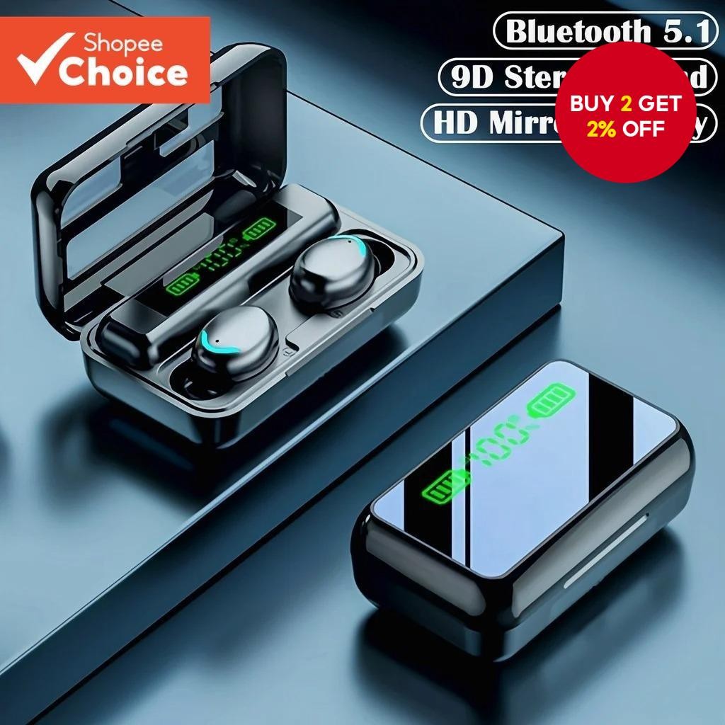 F9 Gaming Earbuds TWS Bluetooth Sports Wireless Earphones With Charging ...