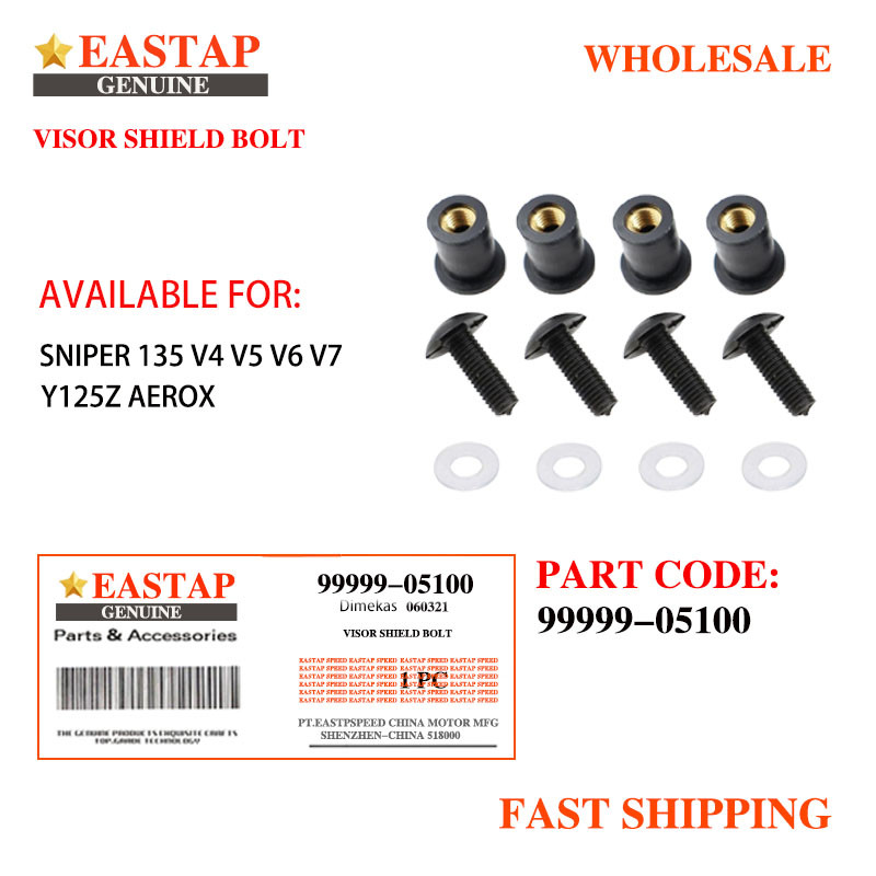 Shield Bolt/Visor Shield Bolt Sniper 135 V4/V5/V6/V7 Y125Z AEROX 8PCS ...