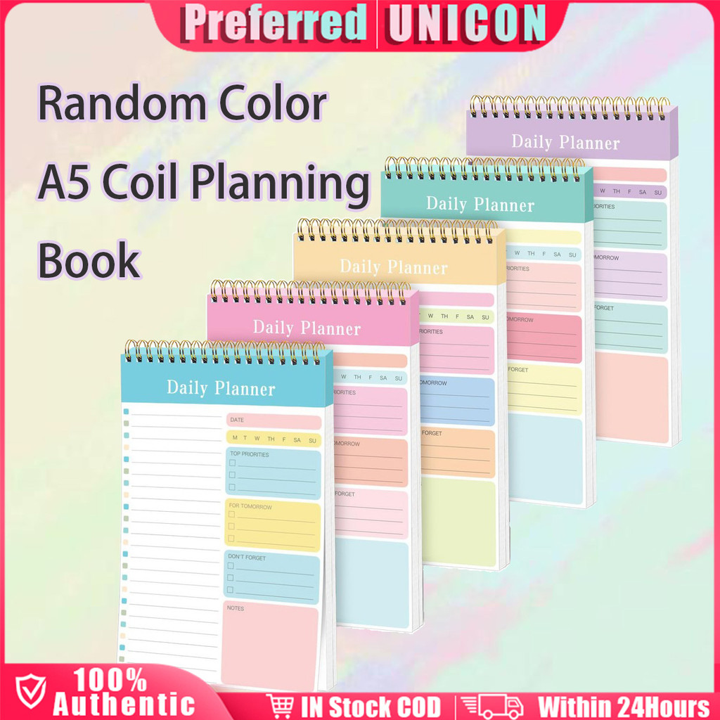 1pc Daily Journal Planner A5 30 Sheets Coil Binding Notebook Planner in ...