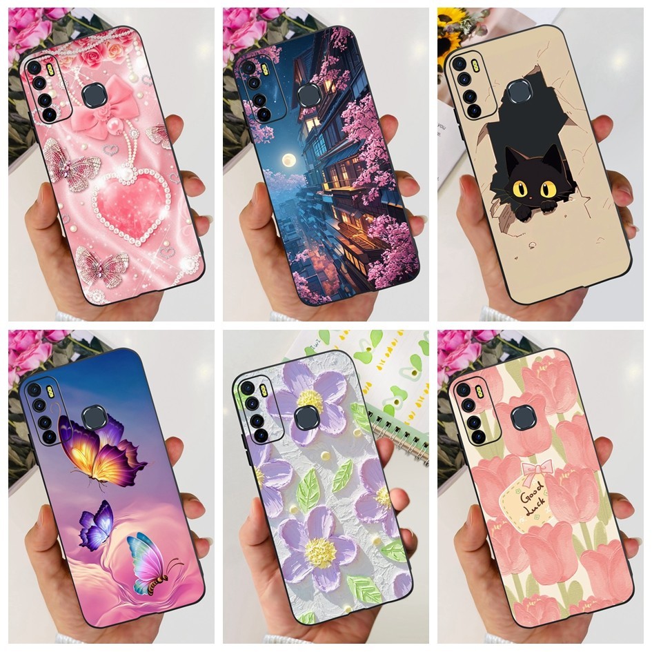 For Tecno Spark 5 / 5 Pro Casing KE5 KD7S Popular Flower Soft Silicone ...