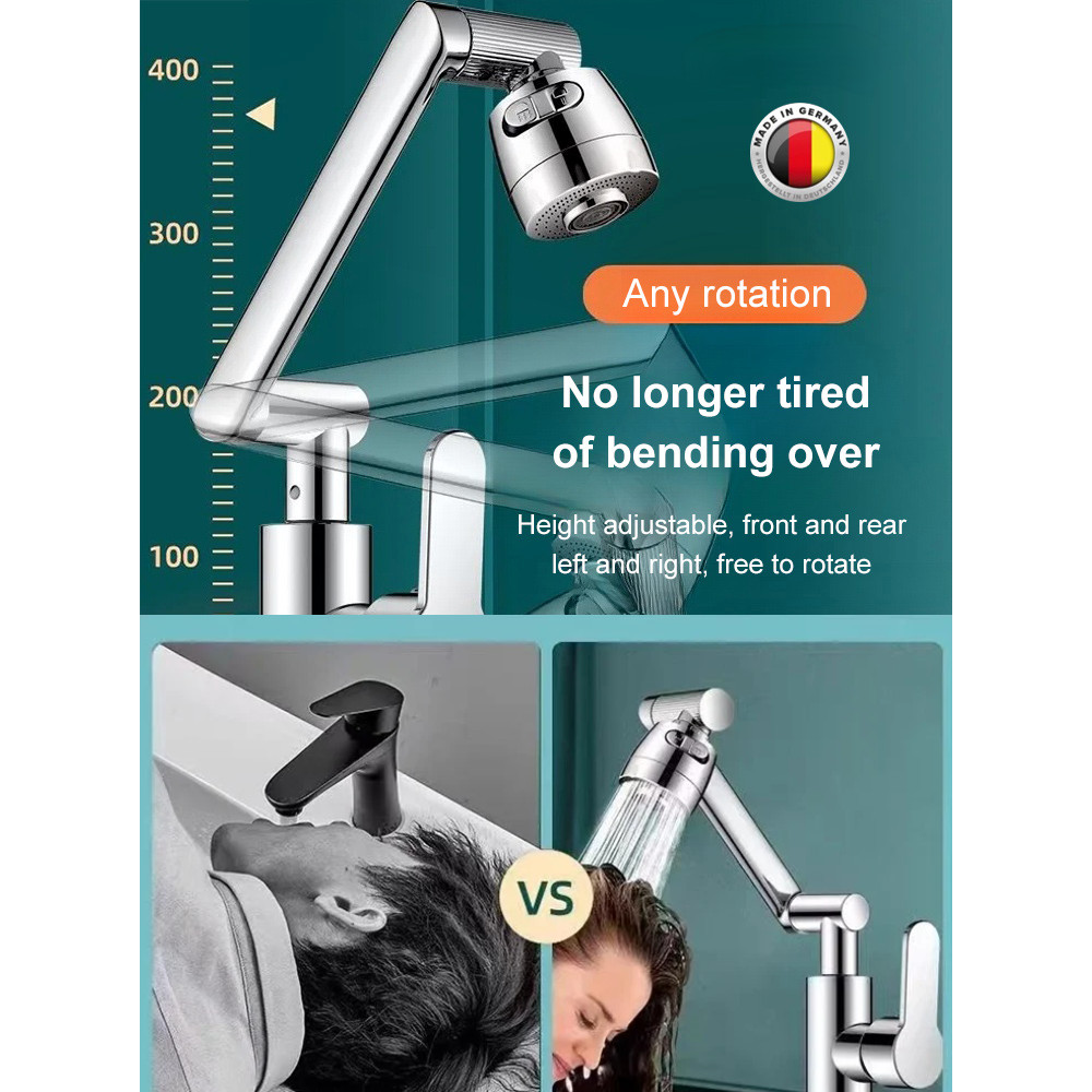 【720° Rotation】Universal Swivel Faucet/Mechanical arm faucet ...