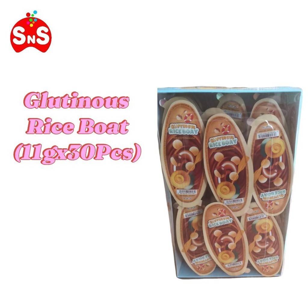 SnS Glutinous Rice Boat Biscuit Chocolate (10gx30Pcs) Snack Sweet ...