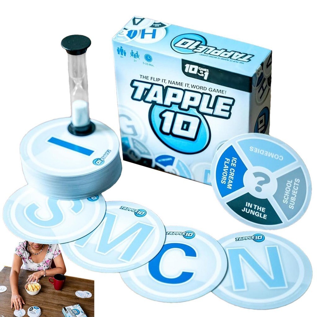 Tapple 10 Game Cards Game for Beginners Funny Fast-Paced Card Board ...