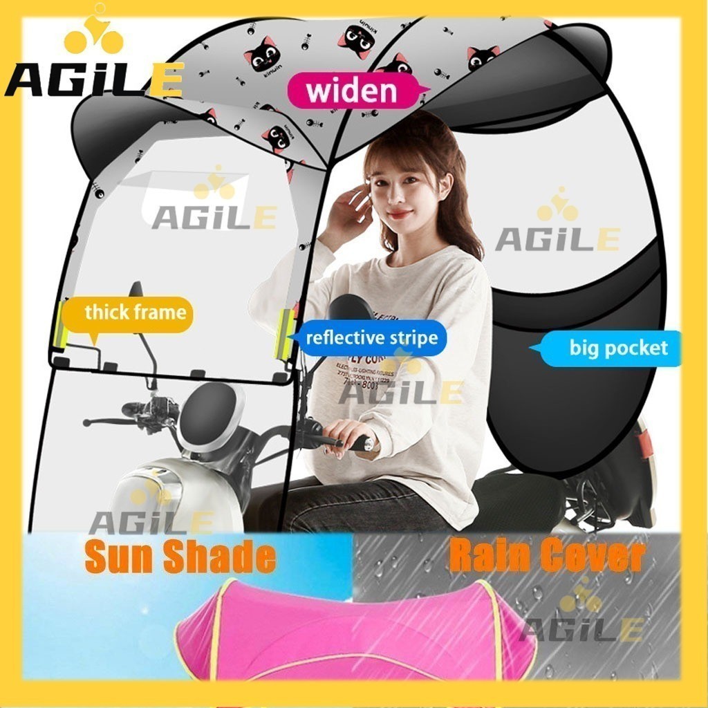 Motorcycle Canopy Cover Rain Umbrella Waterproof Sun Protection ...