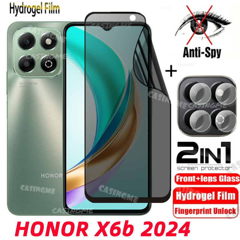 Honor X6b 2024 Soft Privacy Hydrogel Film Anti-Spy Full Cover Screen Protector Anti Peek Privacy ...