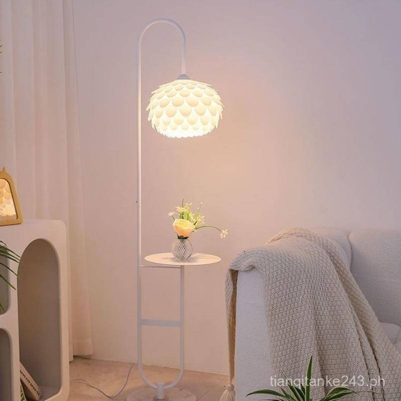 Cream style floor lamp, sofa fishing lamp, living room, bedroom, side ...