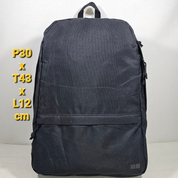 HITAM Uniqlo japan original backpack black Canvas cordura unisex black ...