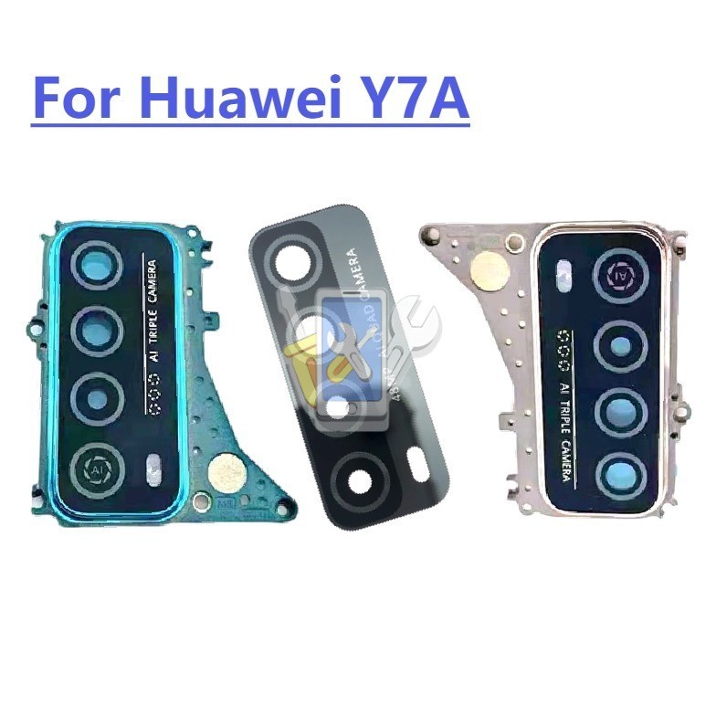 For Huawei Y7A P Smart 2021 Main Camera Cover with Frame Bracket ...