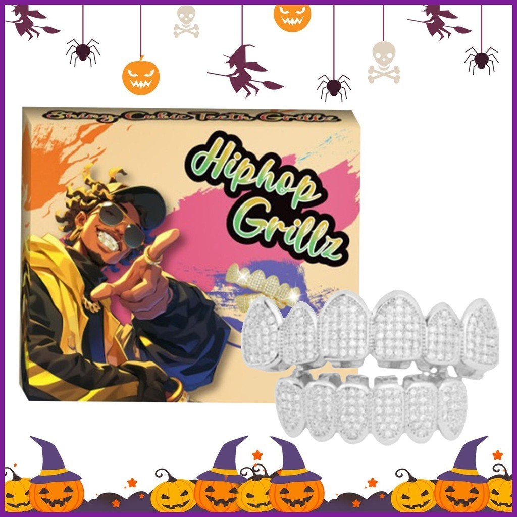 Teeth Grillz Cubic Zirconia Mouth Grillz Hip Hop Teeth Grillz for Top ...