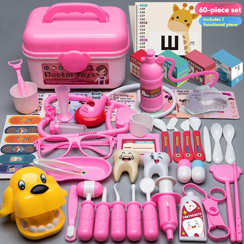 Children's Doctor Toy Set Medical Kit Nurse Stethoscope Injection Girls ...