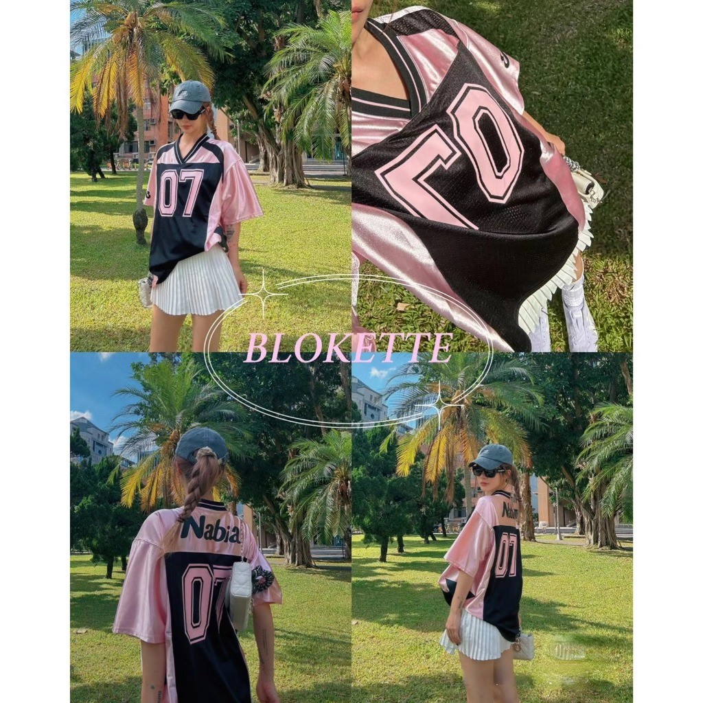 Blokette Men's and Women's T-shirts Wide V-neck Sports Style Unisxe ...