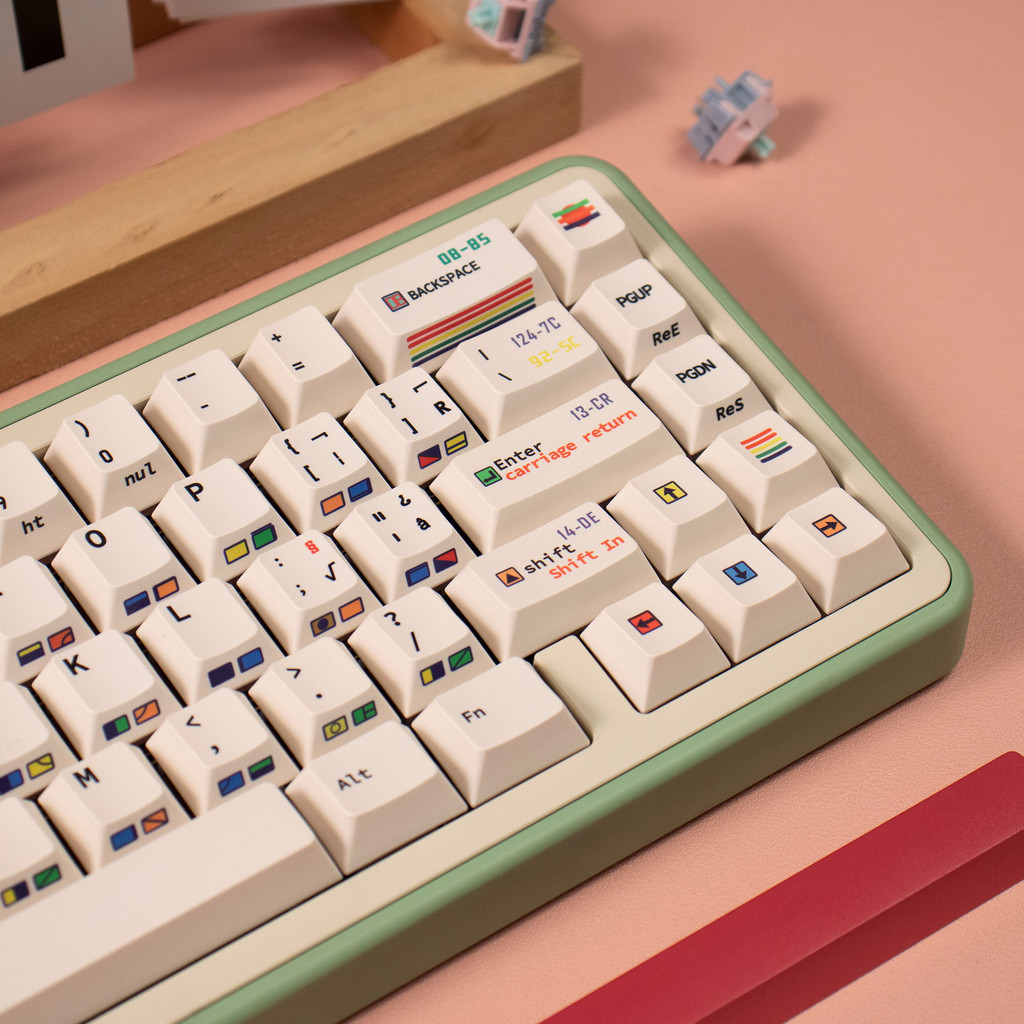 Rainbow R2 Side Print Retro Keycap Cherry Profile 147 Keys Thicken PBT ...