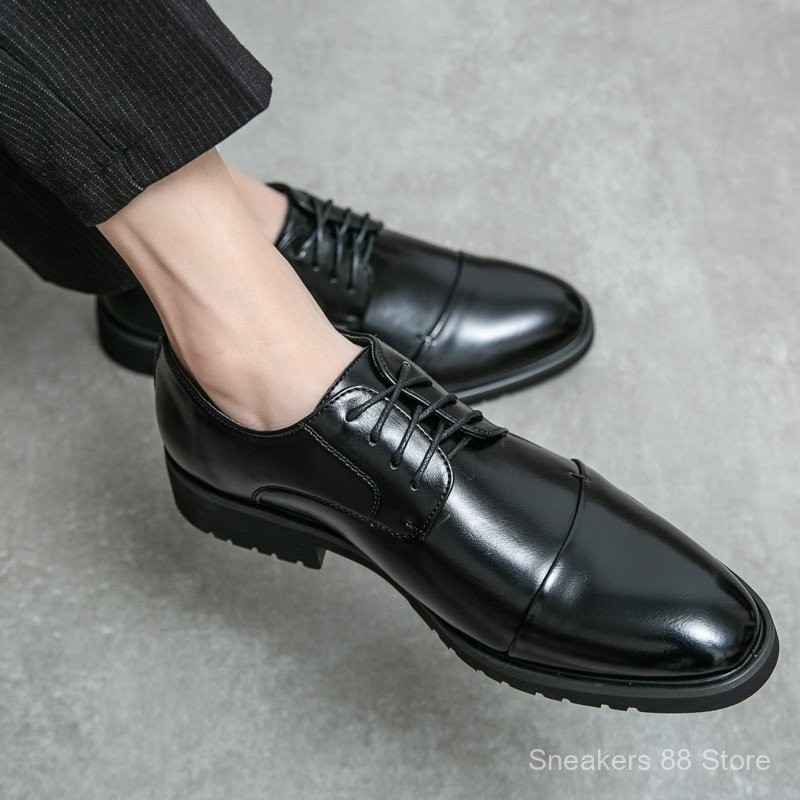 Men's Leather Business Oxfords,Smart Casual Formal Office Derby Shoes ...