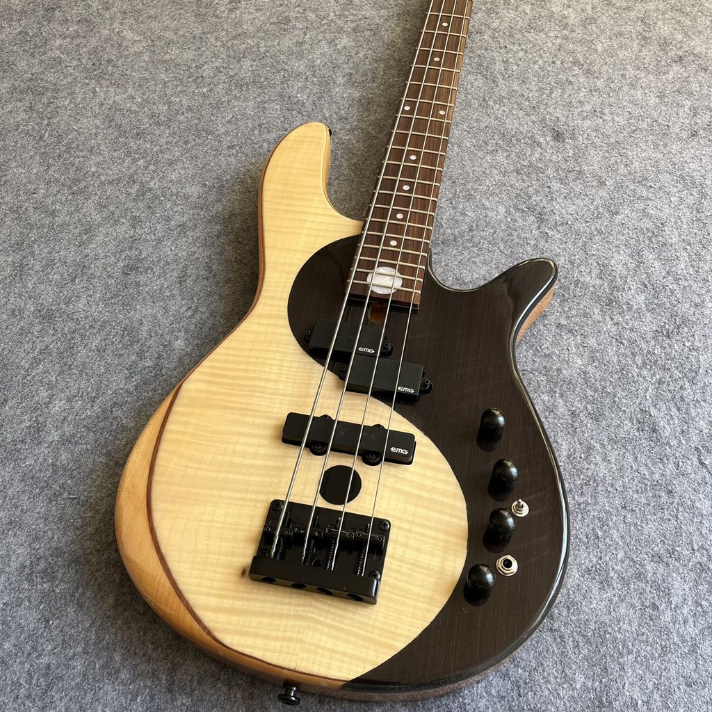 4-string Butterfly Bass Yin Yang Face Body Split Style Alder ...
