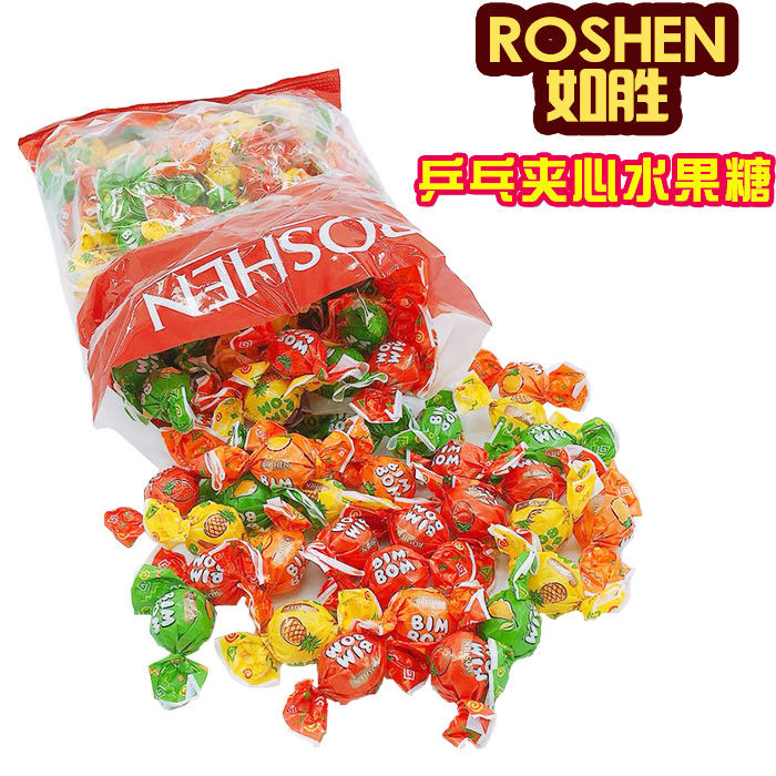 Rusheng Candy Russian Original Ping Pong Fruit Juice Filled Candy Small ...